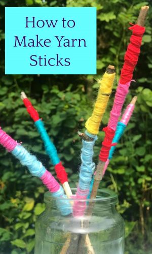 How to make yarn sticks - a simple nature craft for all ages